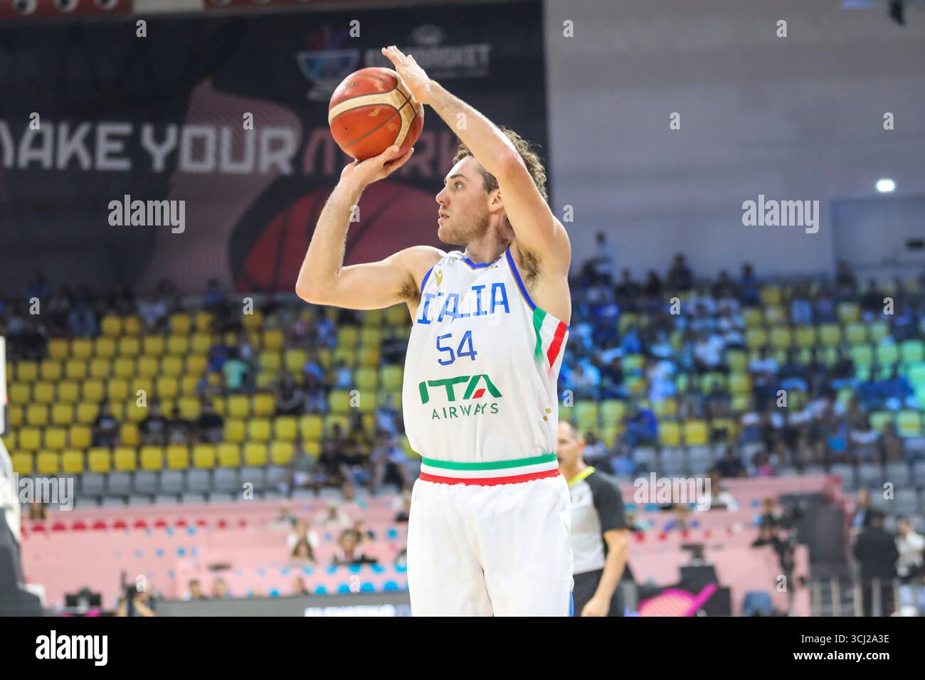 ALESSANDRO PAJOLA of Italy shots the ball. Italy plays against Cyprus ...
