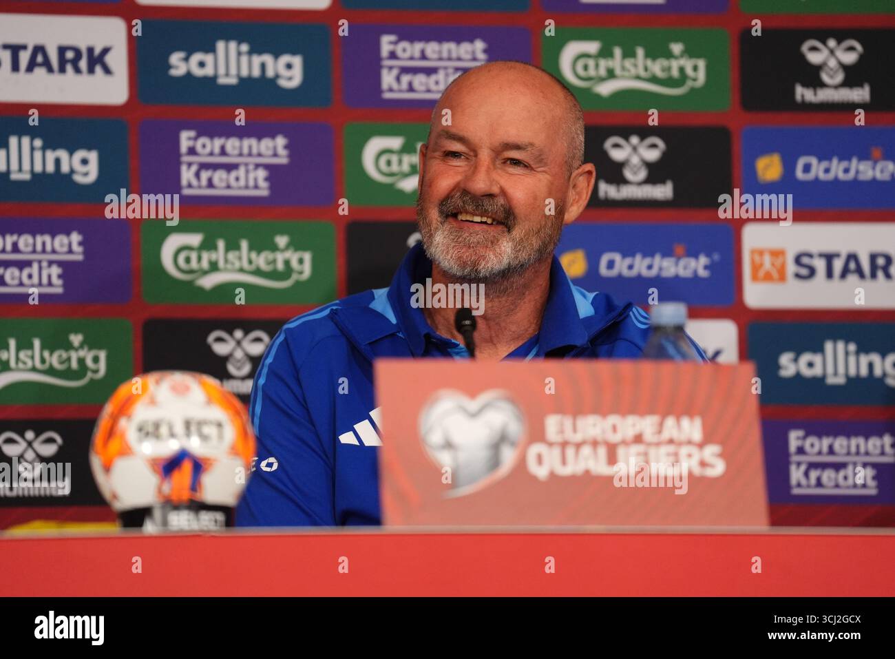 Scotland manager Steve Clarke during a press conference at Parken ...