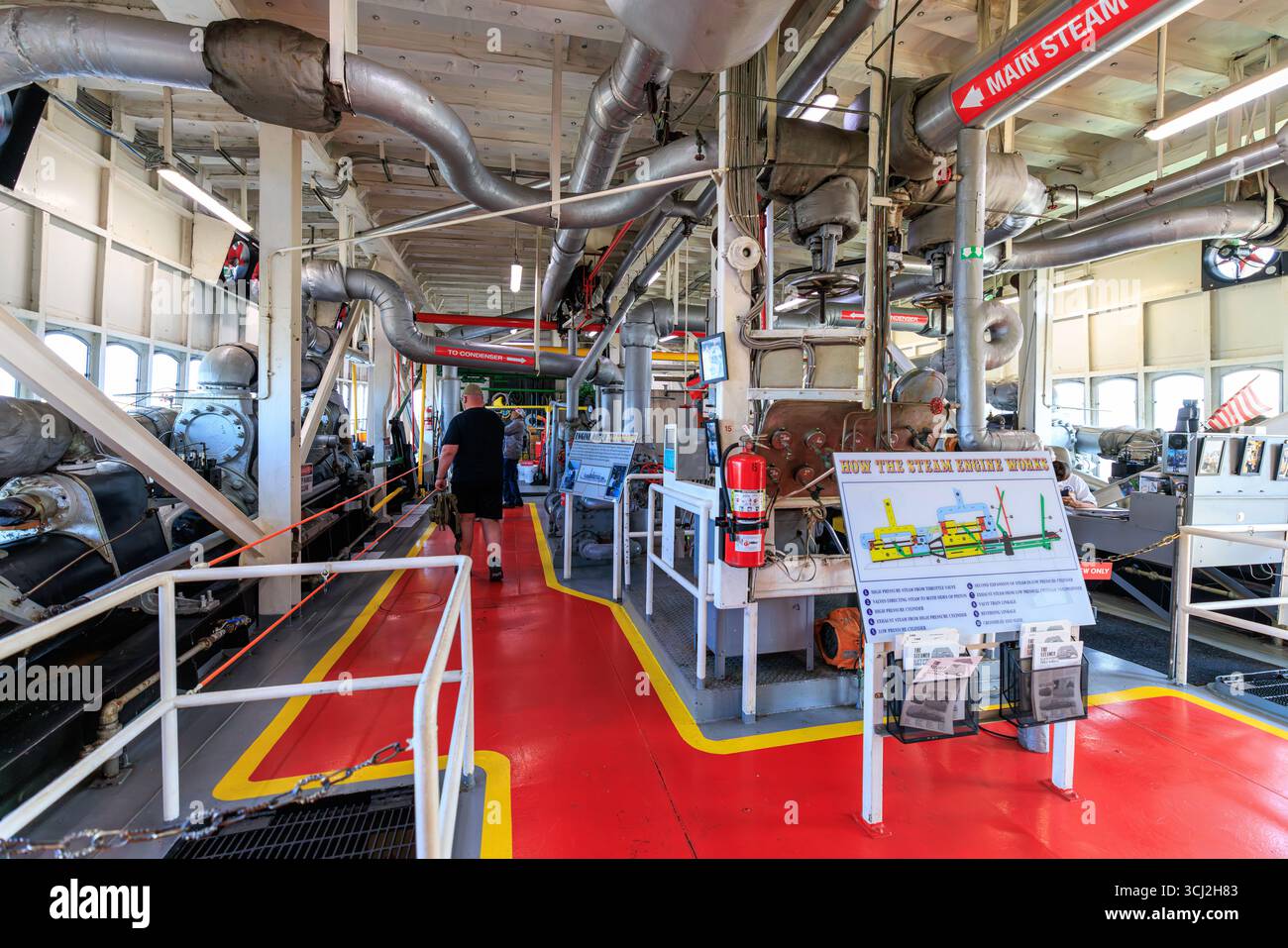 Engine room of Steamboat Natchez on the Mississippi River at New ...