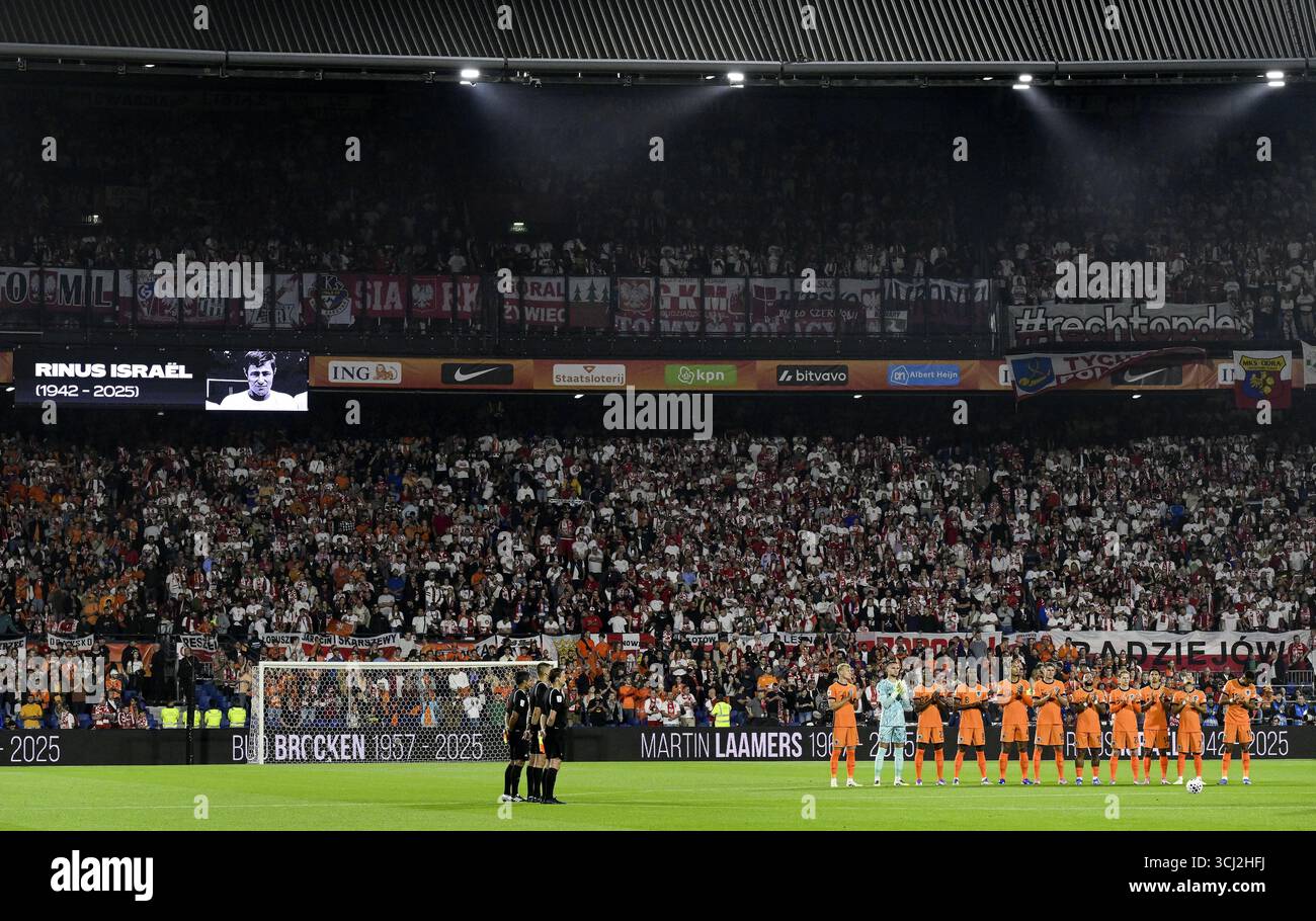 ROTTERDAM - Rinus Israel is remembered during the World Cup qualifying ...