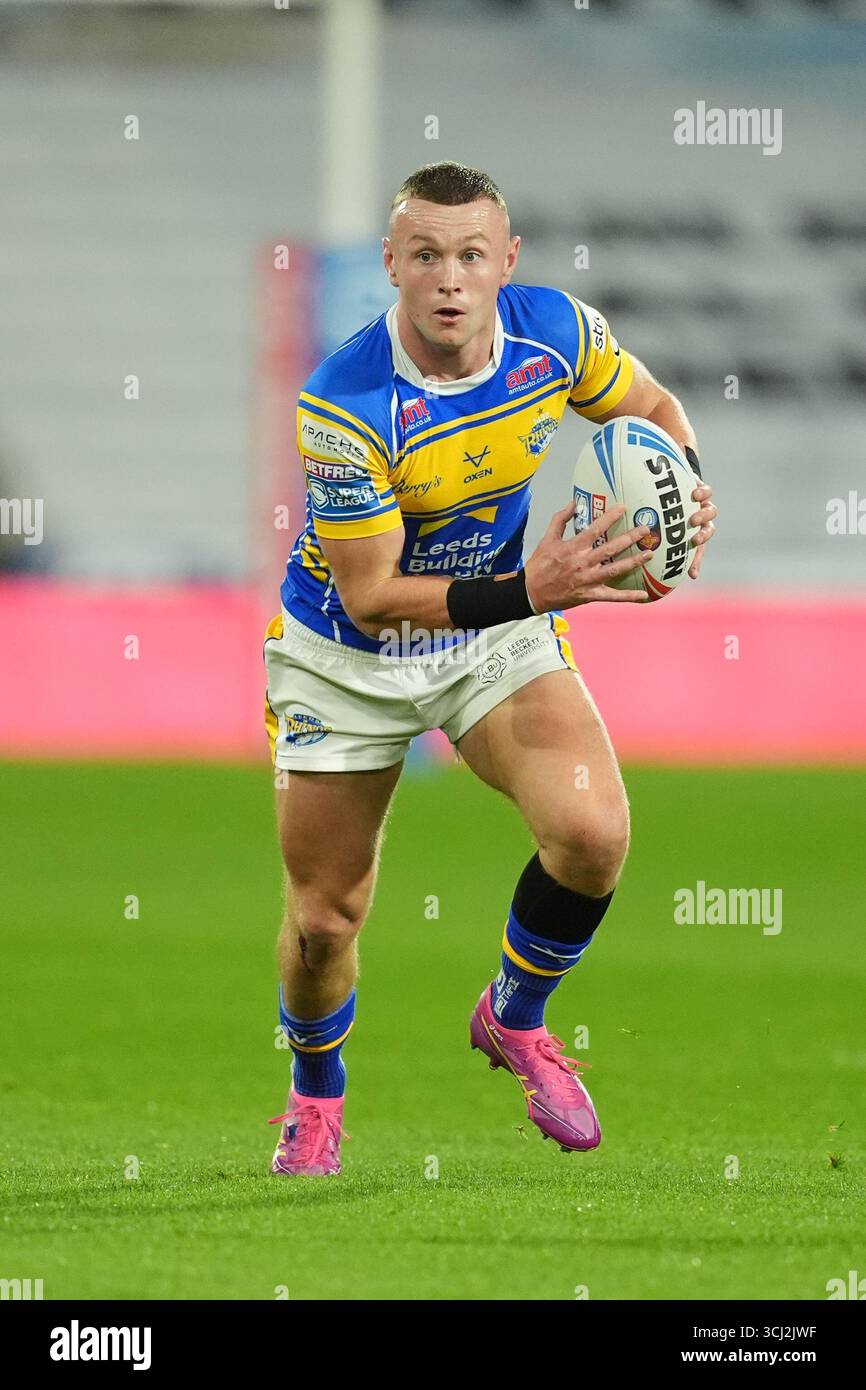 Leeds' Harry Newman during the Betfred Super League match at the ACCU ...