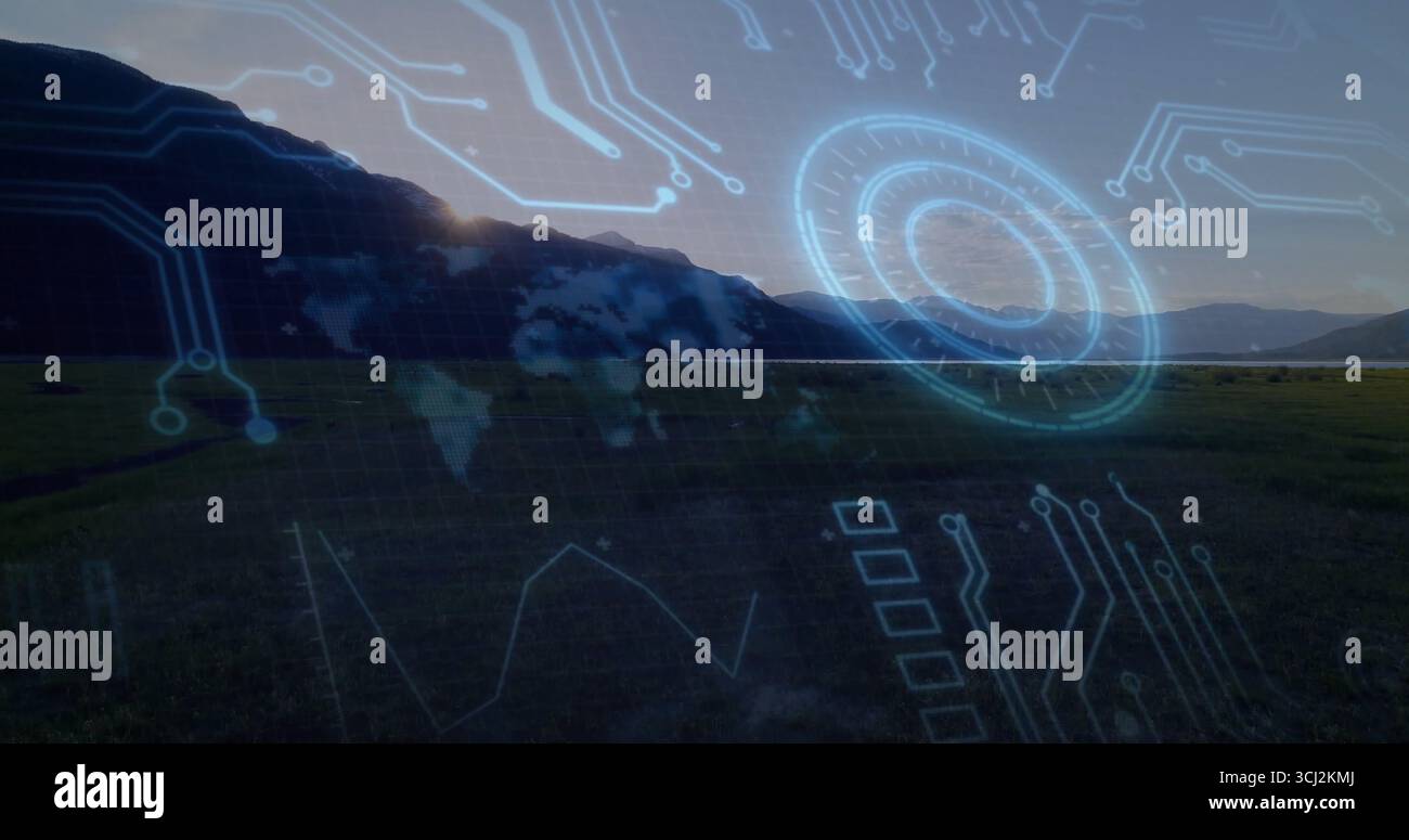 Stylized world map fading in hi-res stock photography and images - Alamy