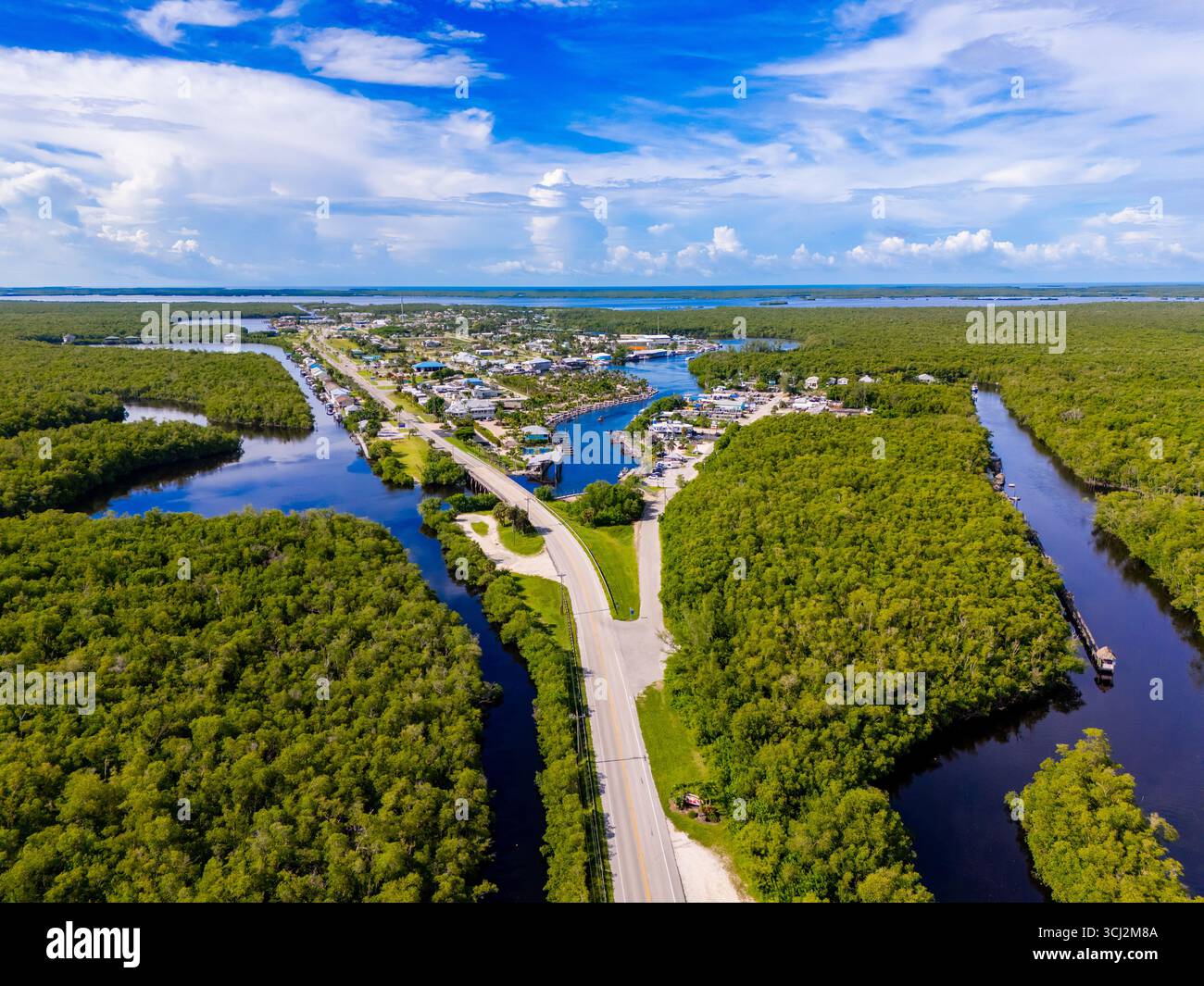 Aerial photo Everglades City Florida Stock Photo - Alamy