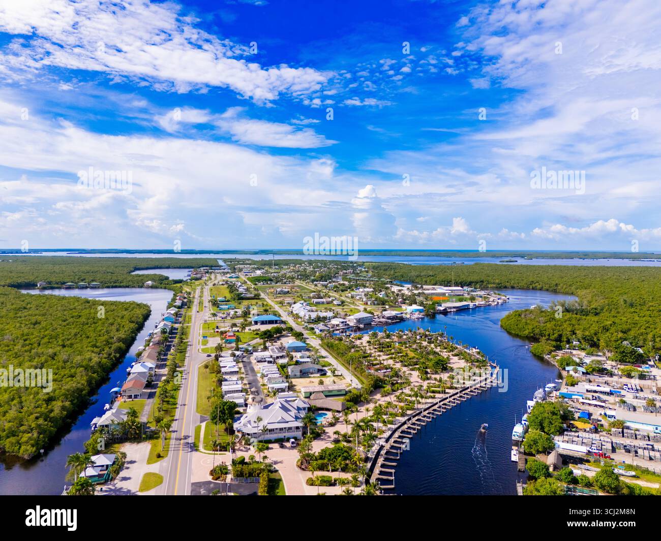 Aerial photo Everglades City Florida Stock Photo - Alamy