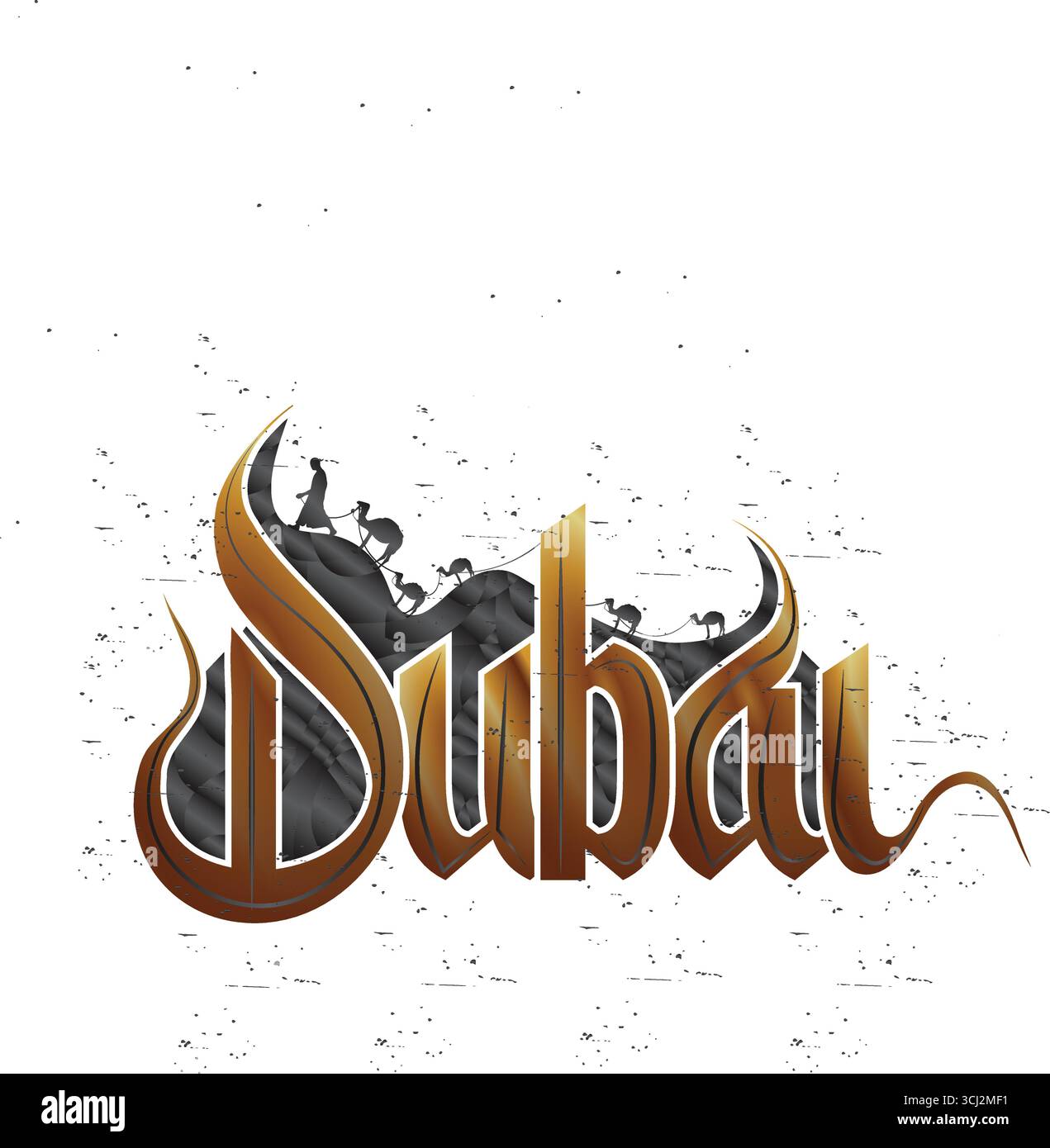 Typography Dubai text is written on transparent background . Typography ...