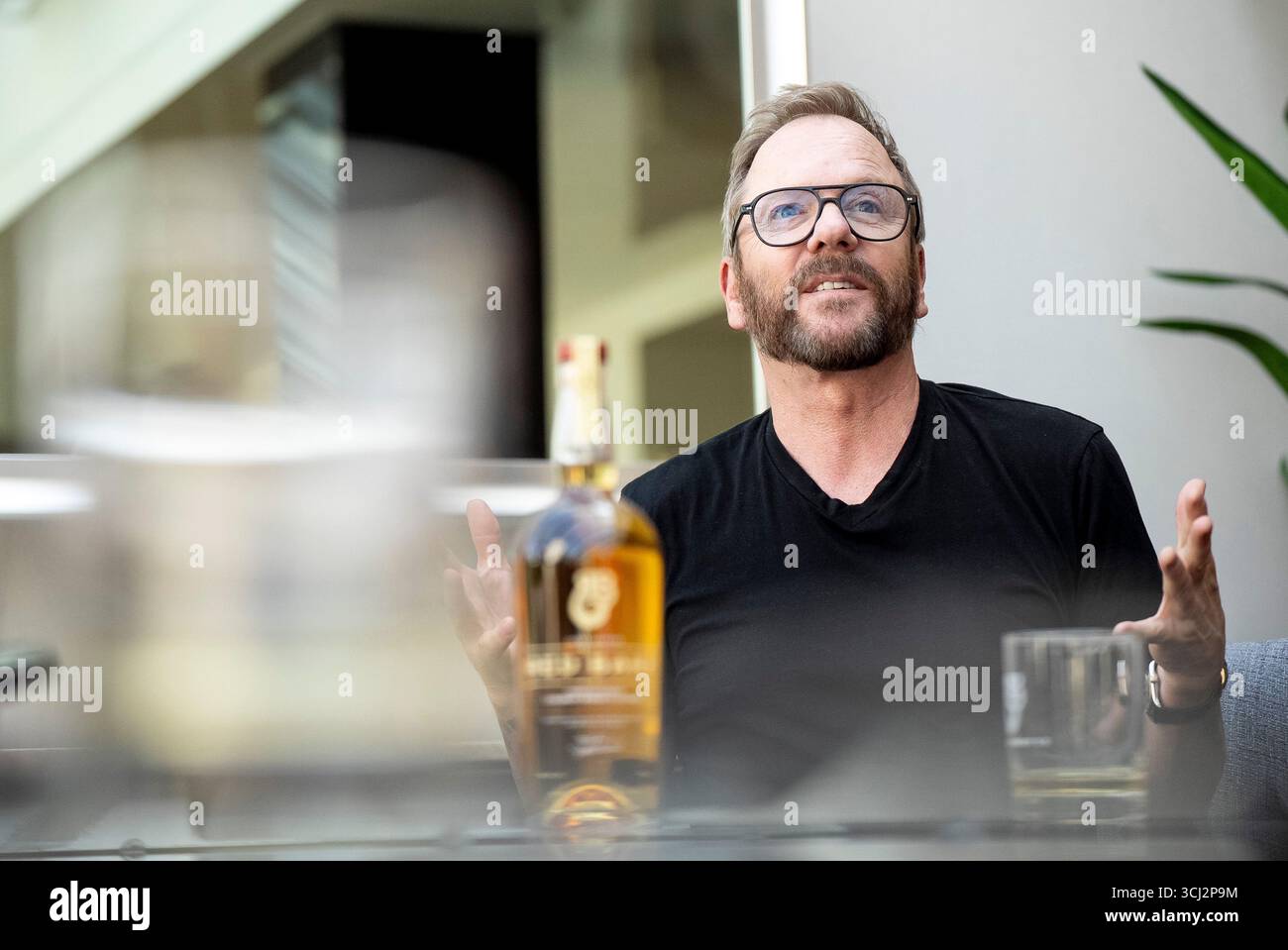 Co-founder of Red Bank Whisky, Kiefer Sutherland takes part in a whisky ...
