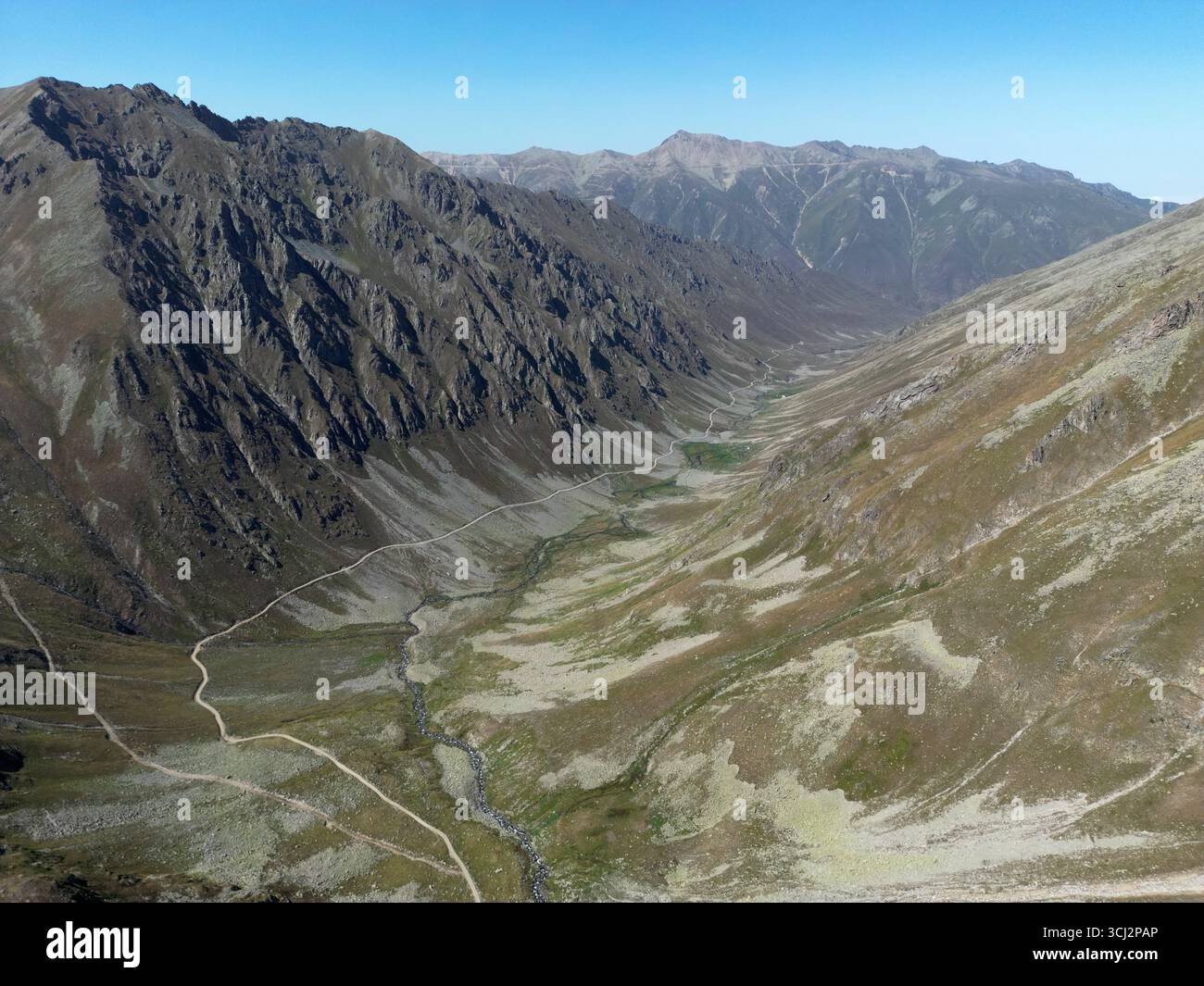 A view from the Vercenik Plateau in Rize, Turkey. This plateau is ...