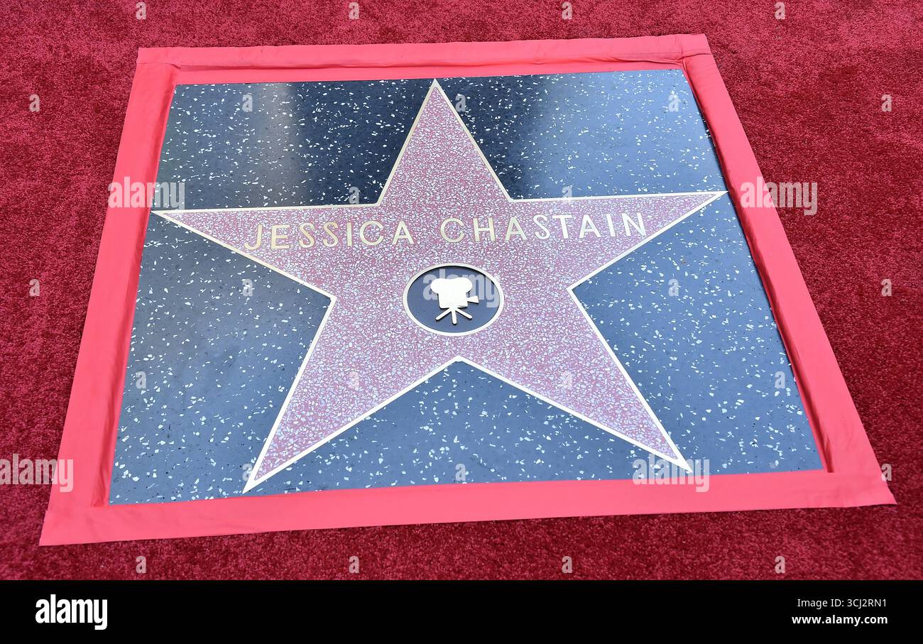 Jessica Chastain’s star on the Hollywood Walk of Fame Star Ceremony in ...