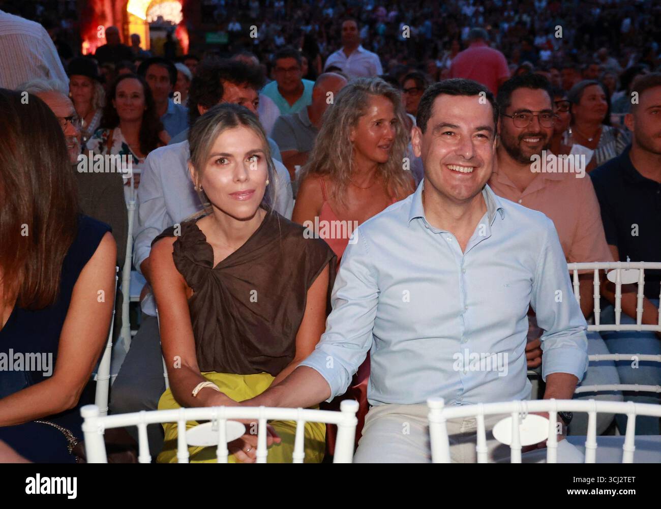 The president of the Junta de Andalucía, Juanma Moreno, during Joaquín ...
