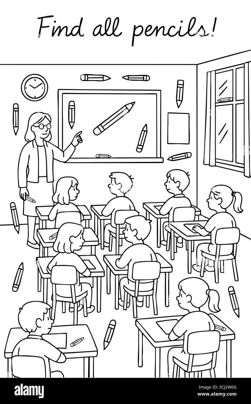Classroom search Black and White Stock Photos & Images - Alamy
