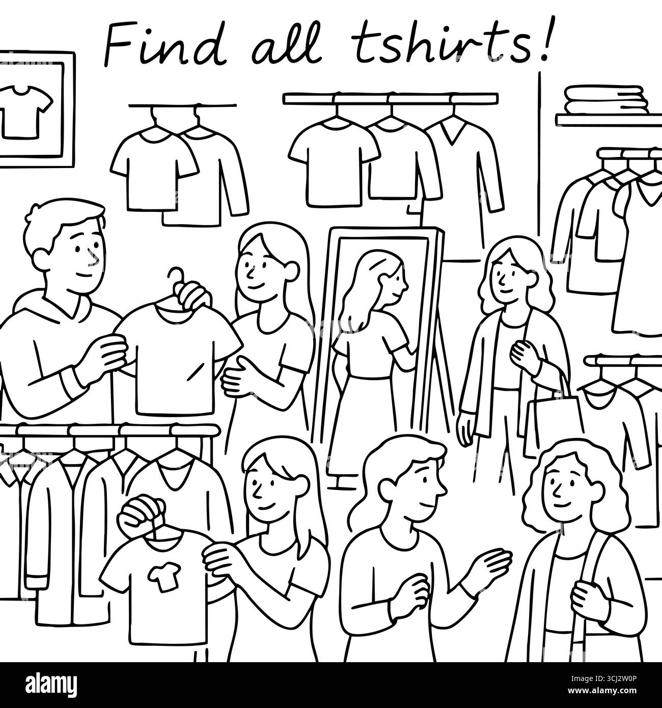 People shop clothing store Cut Out Stock Images & Pictures - Alamy