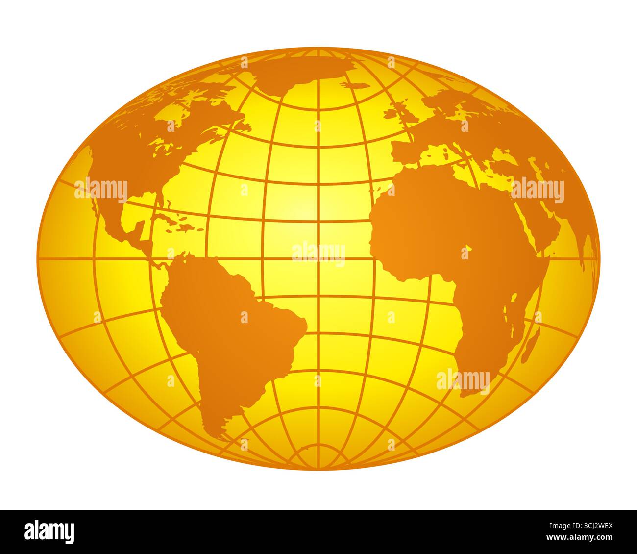 Earth map oval hi-res stock photography and images - Alamy