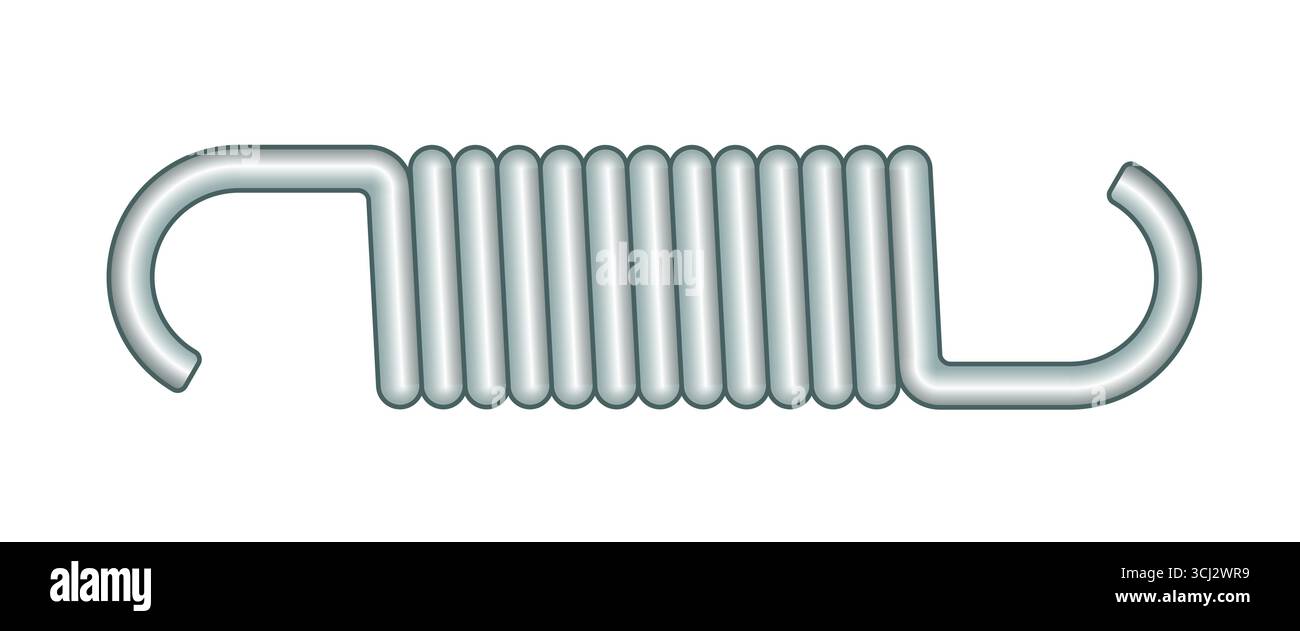 Metal steel coil spring Stock Vector Images - Alamy