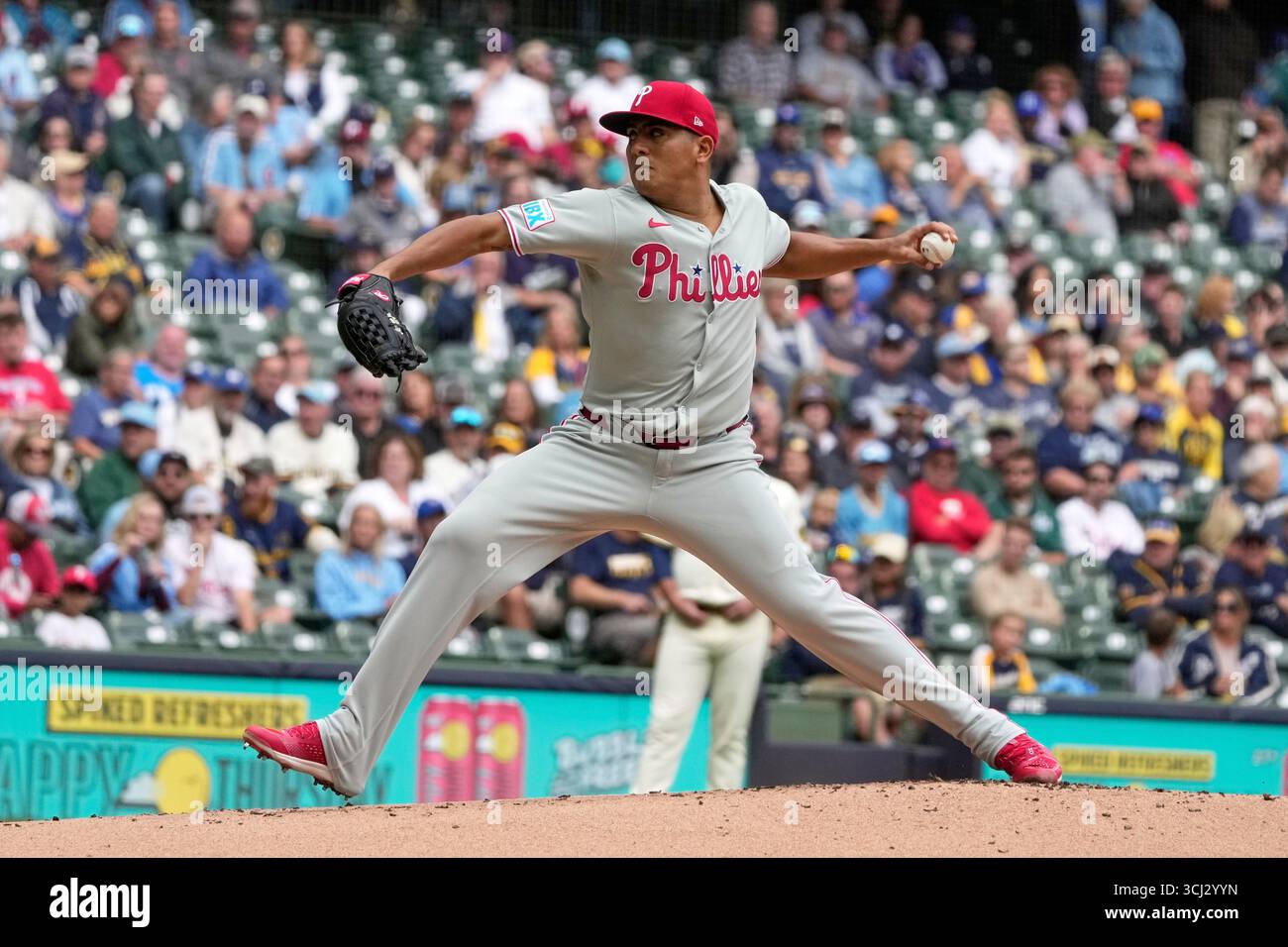 Philadelphia Phillies' Ranger Suarez throws during the first inning of ...