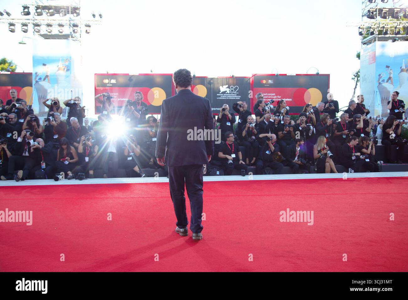 Italian actor Diego Ribon attends the red carpet of the film “Duse” at ...