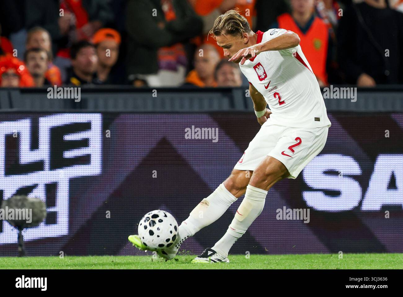 ROTTERDAM, NETHERLANDS - SEPTEMBER 4: Matty Cash of Poland shoots the ...