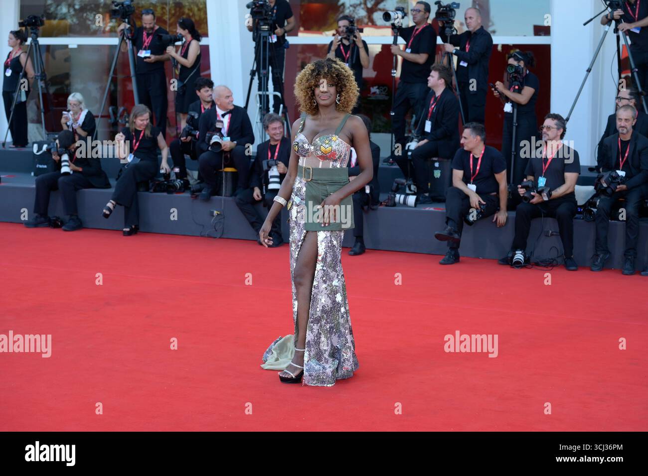 Sylvie Lubamba attends the "Elisa" red carpet during the 82nd Venice ...