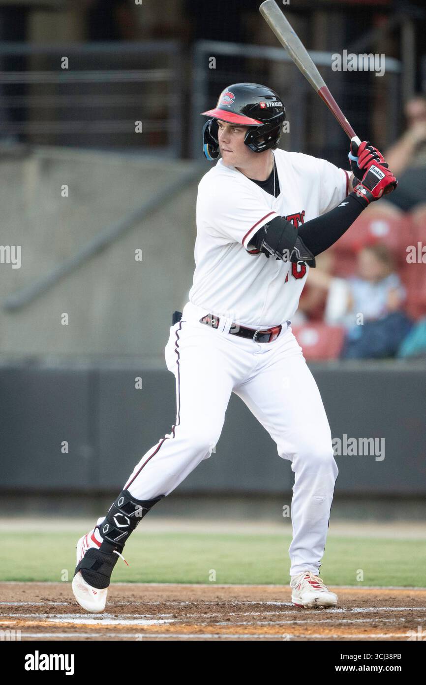 Eric Bitonti (10) of the Carolina Mudcats at bat during a Carolina ...