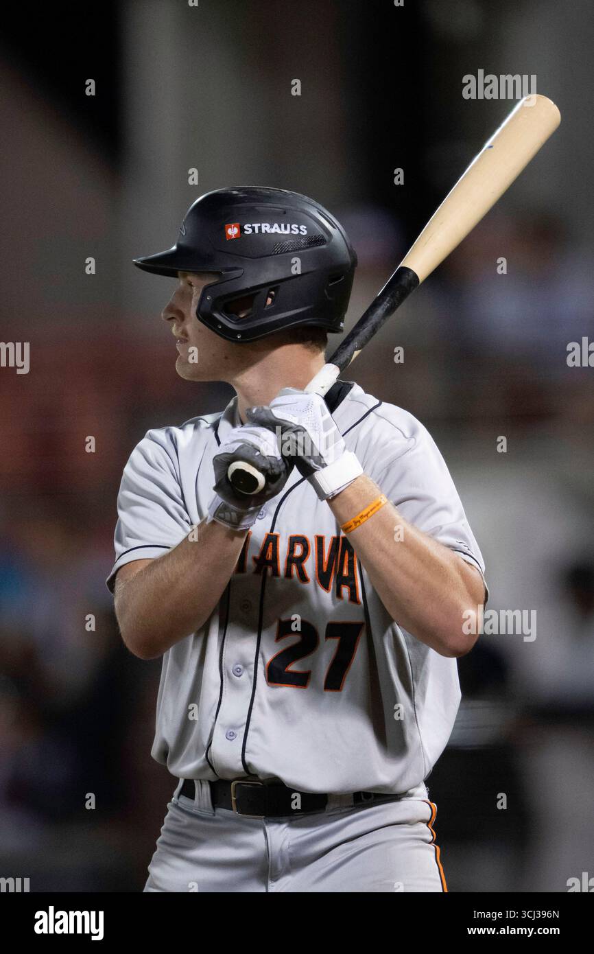 Ike Irish (27) of the Delmarva Shorebirds at bat during a Carolina ...