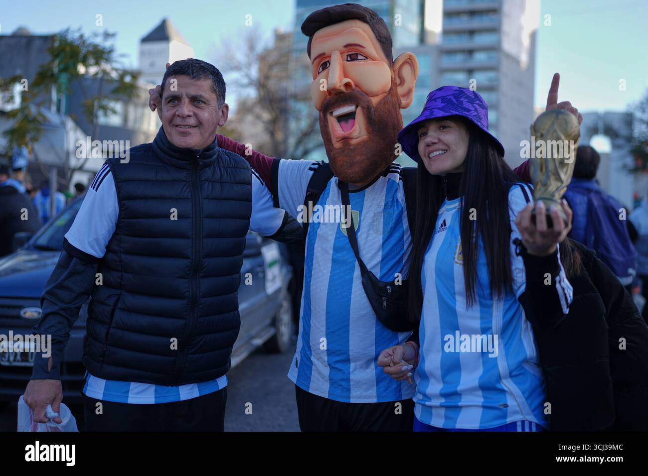 Fans of Argentina wait for the gates to open at Monumental Stadium for ...