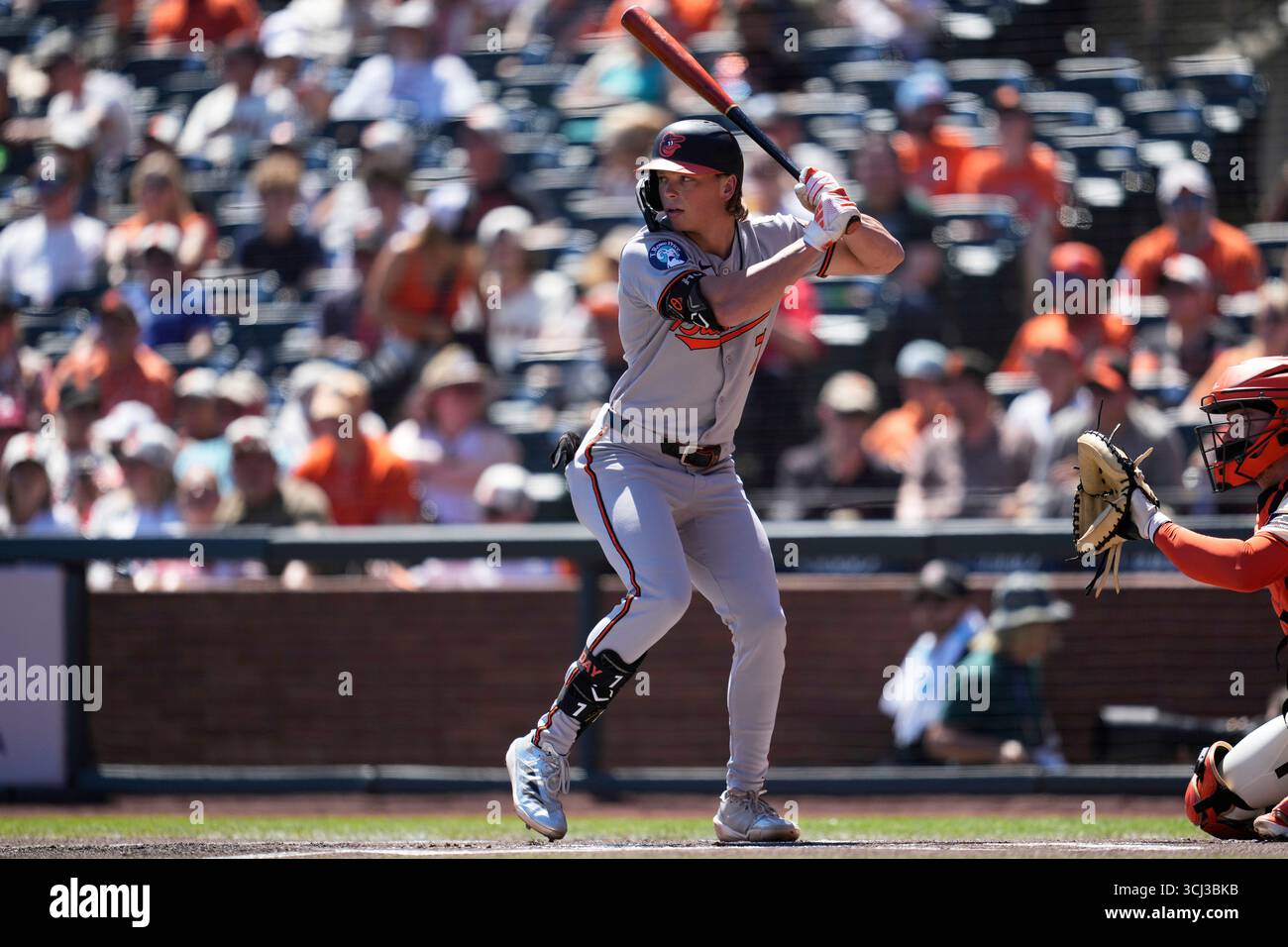 Baltimore Orioles' Jackson Holliday during a baseball game against the ...