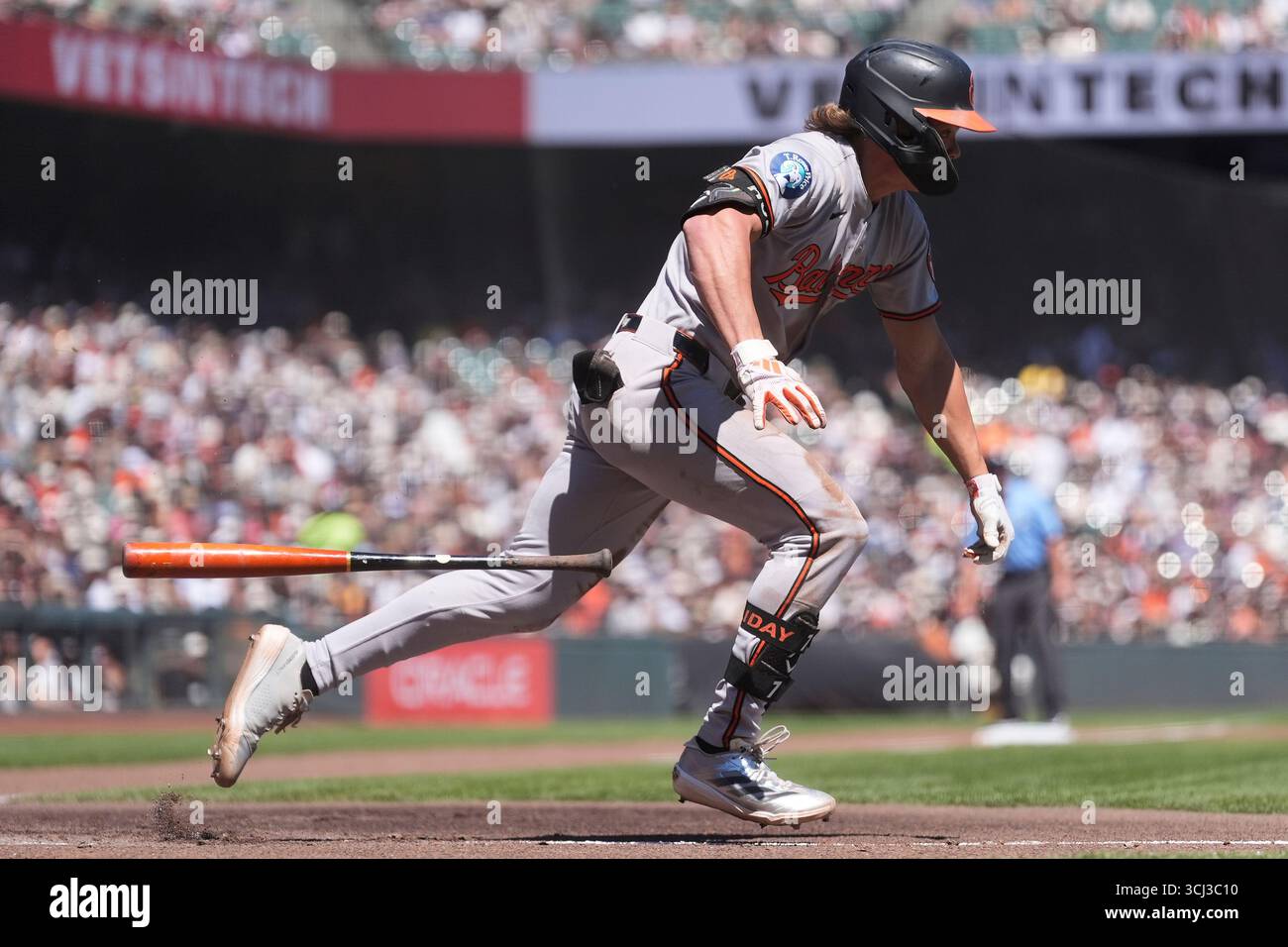 Baltimore Orioles' Jackson Holliday during a baseball game against the ...