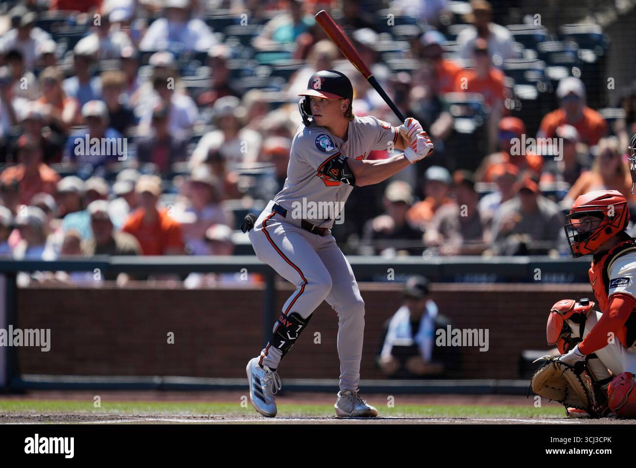Baltimore Orioles' Jackson Holliday during a baseball game against the ...