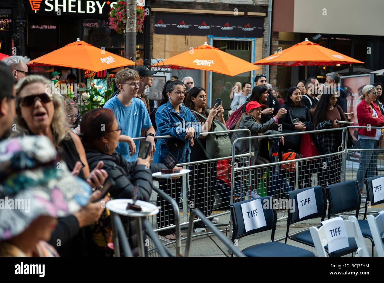 People wait to see the new TIFF star on Canada's Walk of Fame at the ...