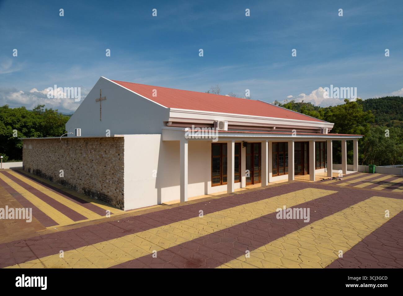 Statue and Chapel of Pope John Paul II, Dili, East Timor Stock Photo ...