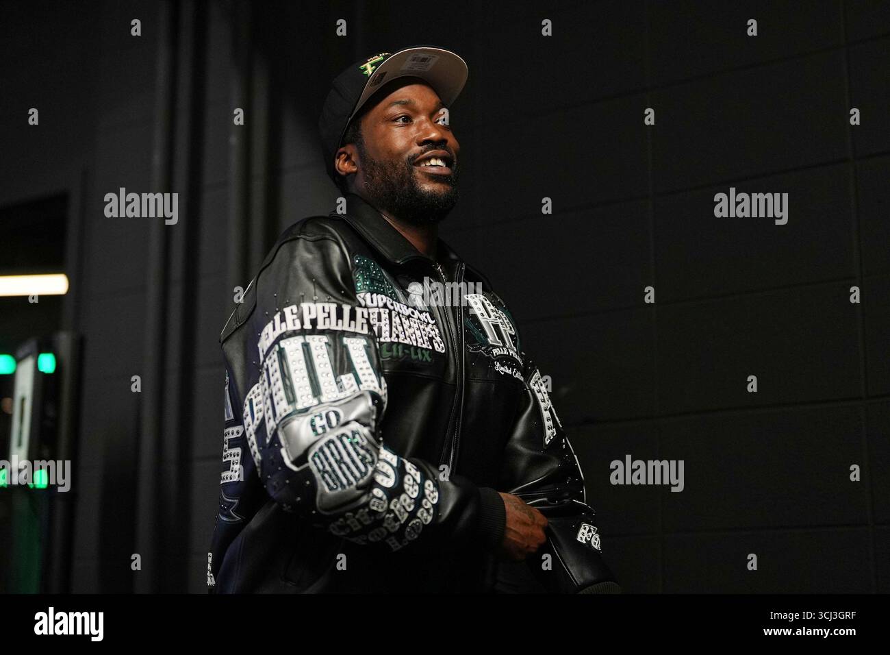Rapper Meek Mill attends an NFL football game between the Philadelphia ...