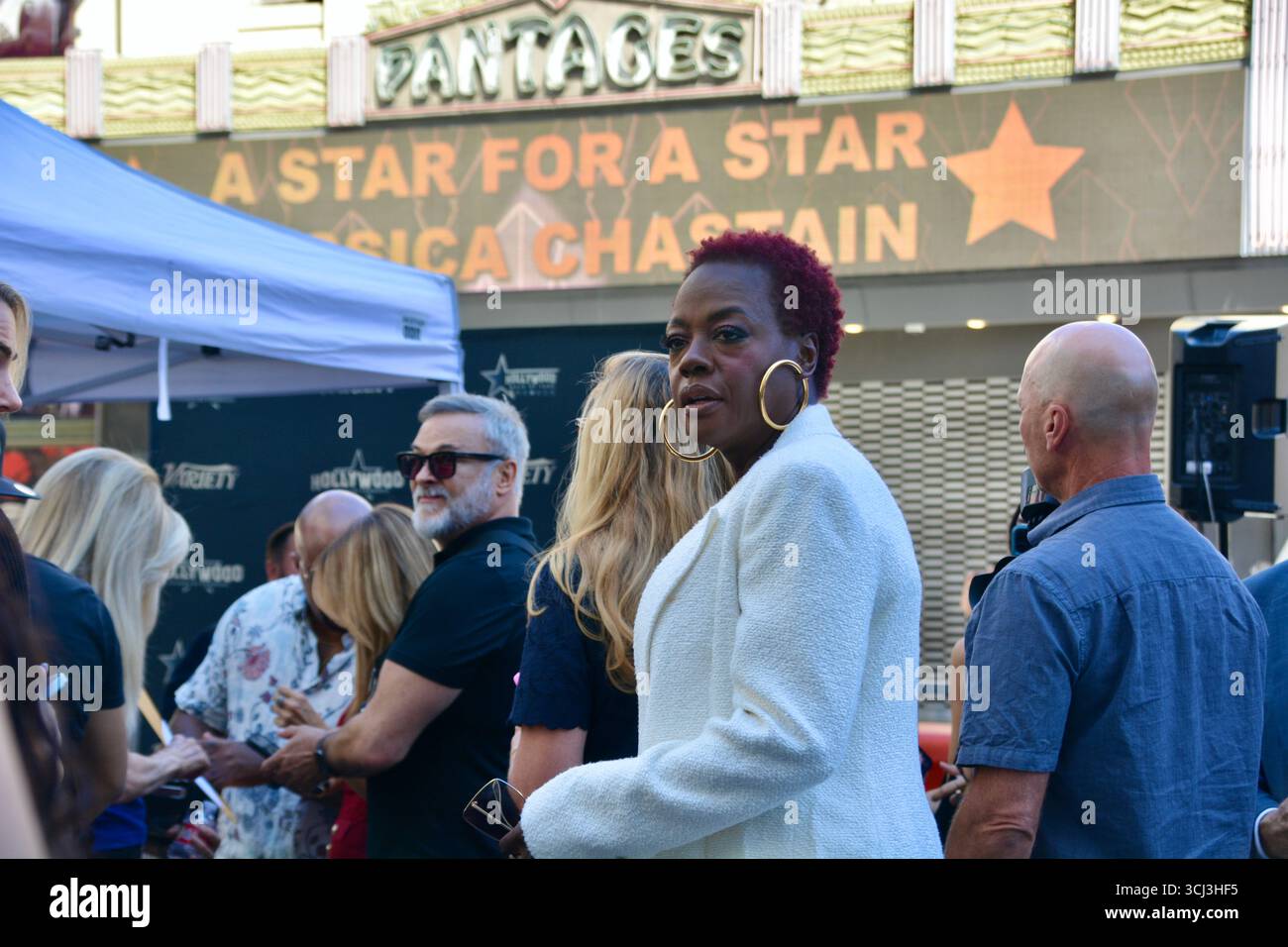 Actress Viola Davis attends Jessica Chastain’s Hollywood Walk of Fame ...