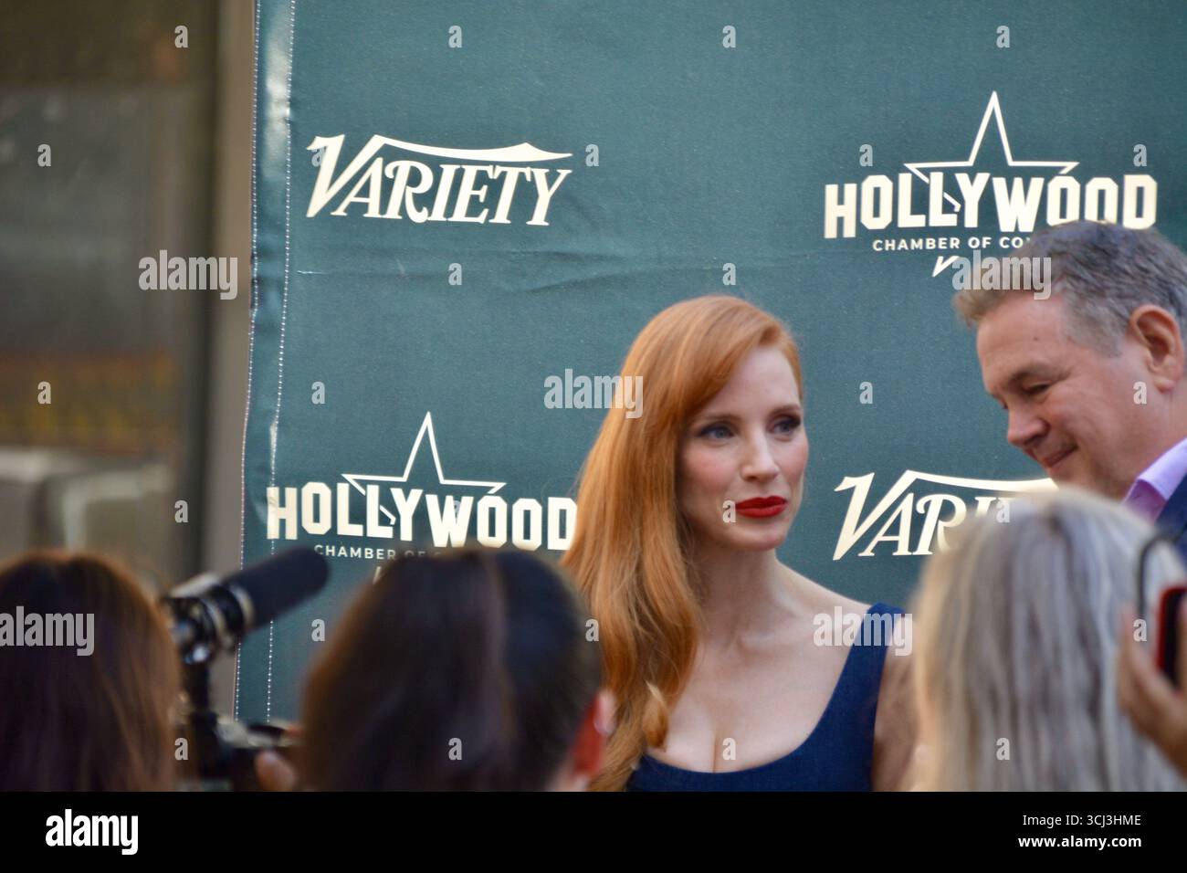 Actress Jessica Chastain is honored with a star on the Hollywood Walk ...