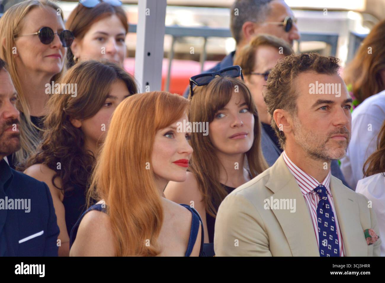 Actress Jessica Chastain poses with her husband Gian Luca Passi de ...