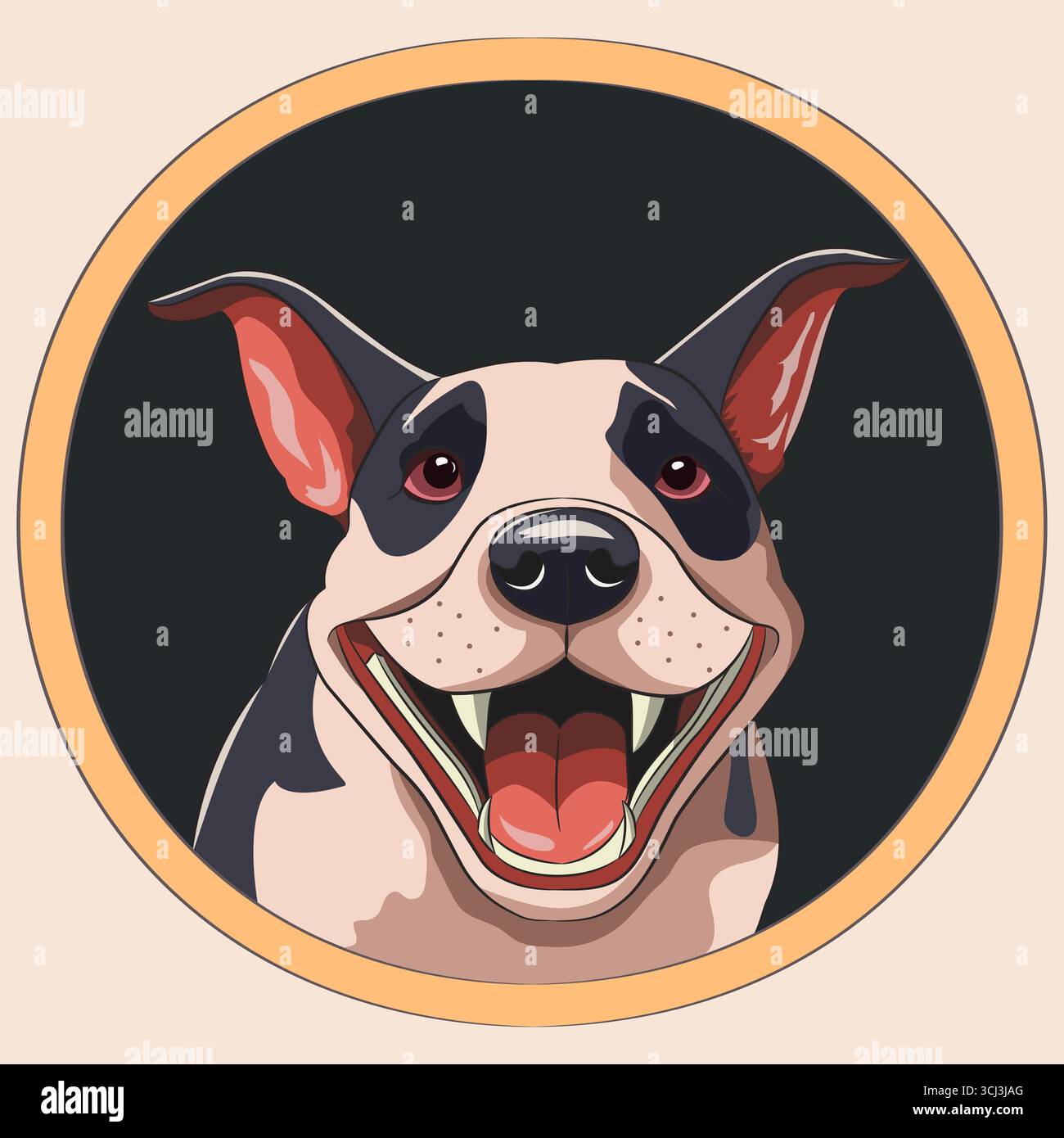 Vector illustration of American Bully dog Stock Vector Image & Art - Alamy