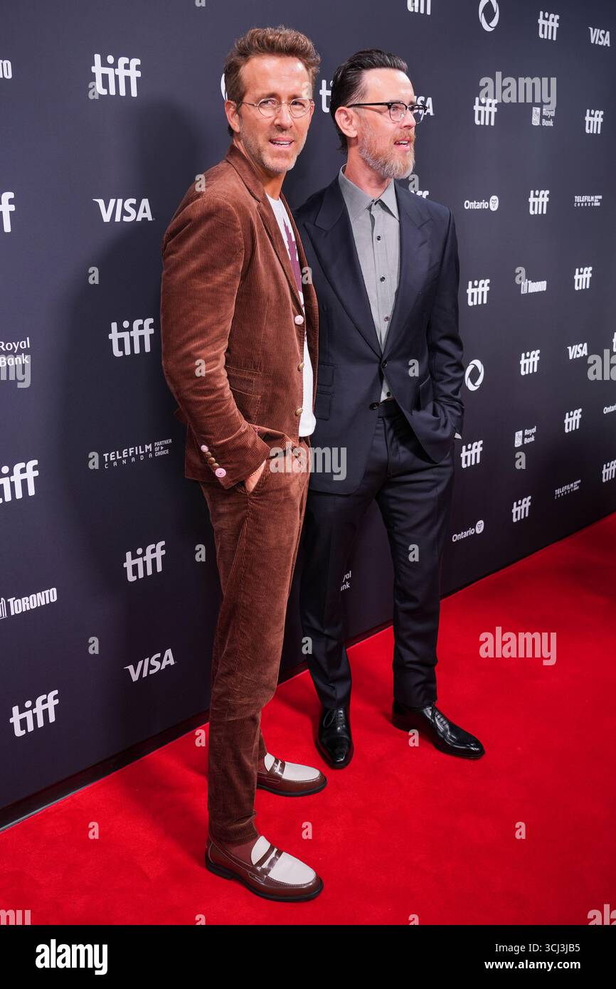 Ryan Reynolds, left, and director Colin Hanks attend the premiere of ...