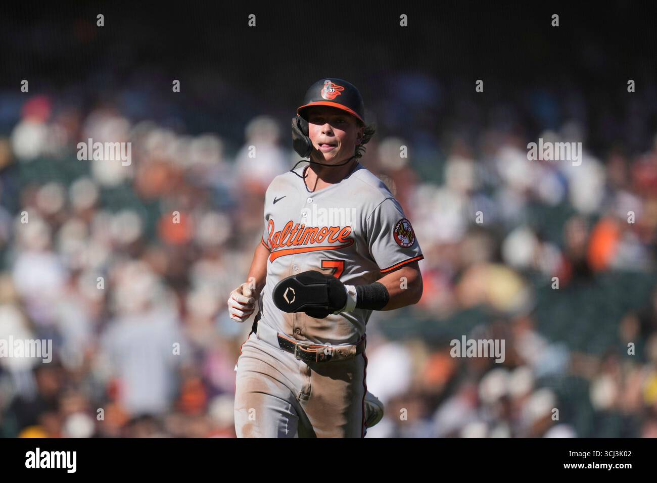 Baltimore Orioles' Jackson Holliday during a baseball game against the ...