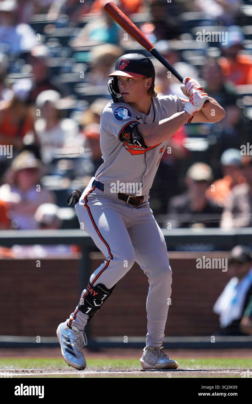 Baltimore Orioles' Jackson Holliday during a baseball game against the ...