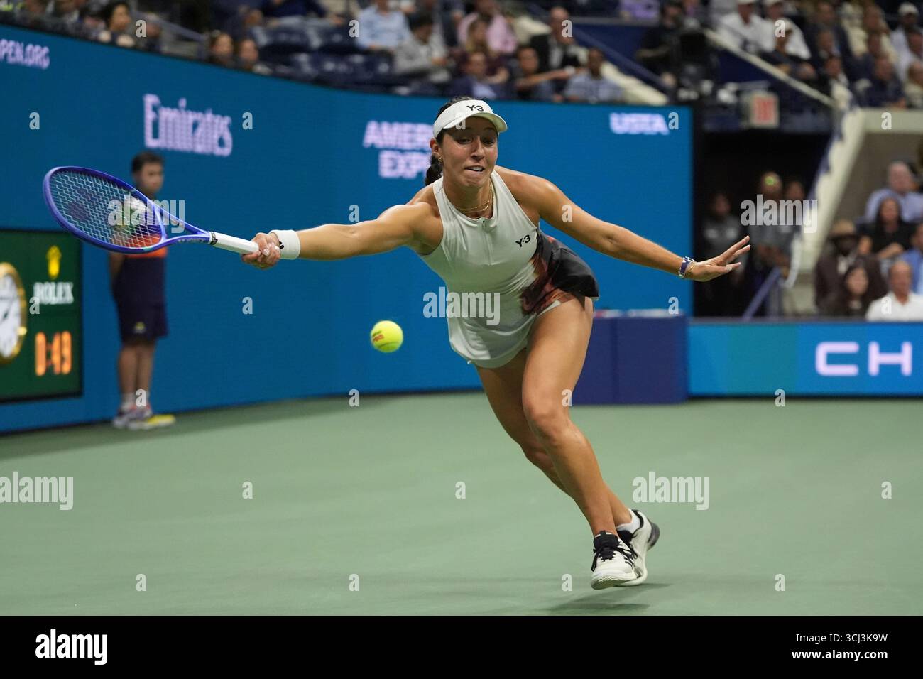 Jessica Pegula, of the United States, reaches for a shot by Aryna ...