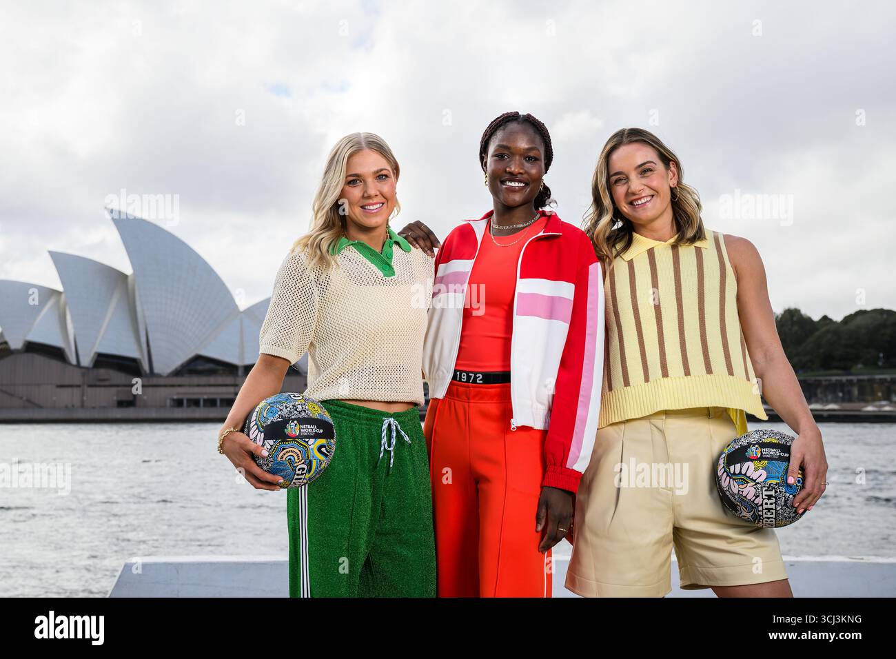 (L-R) Australian Netball players Kate Moloney, Sunday Aryang, and Liz ...