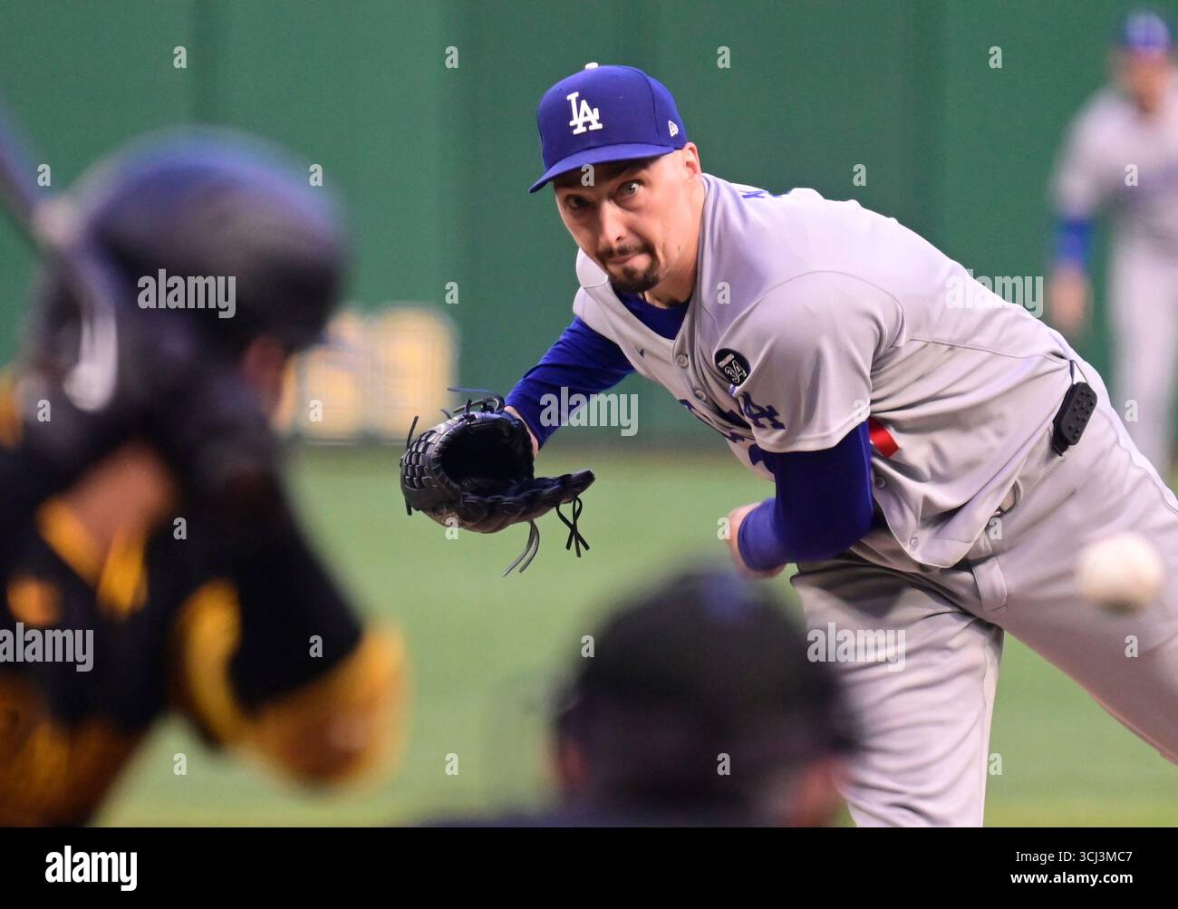Los Angeles Dodgers pitcher Blake Snell (7).makes his MLB debut ...