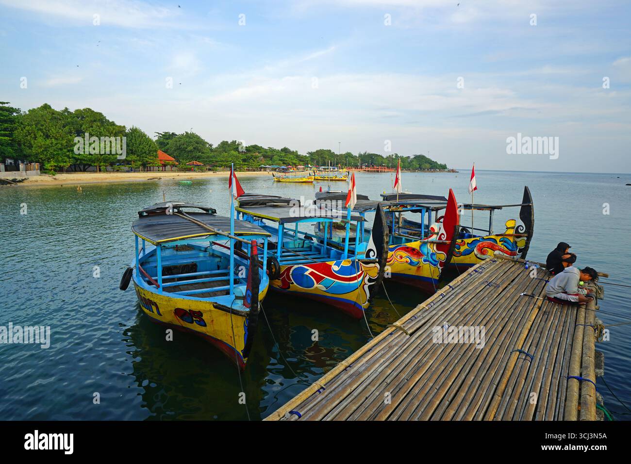 Traditional Boats at Bandengan Beach, Jepara, Central, Java, Indonesia ...