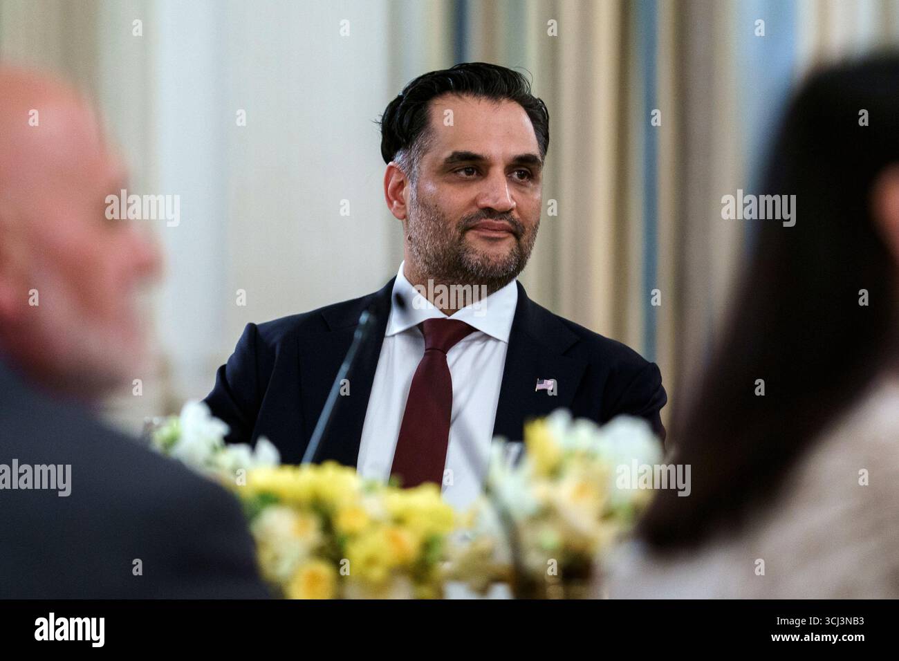 Sunny Madra, COO of GroqCloud during a dinner hosted by US President ...