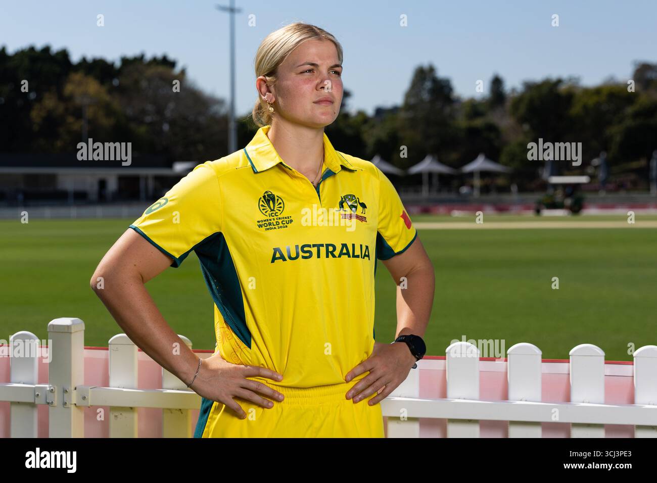 Georgia Voll poses for a photo during the Australia squad announcement ...