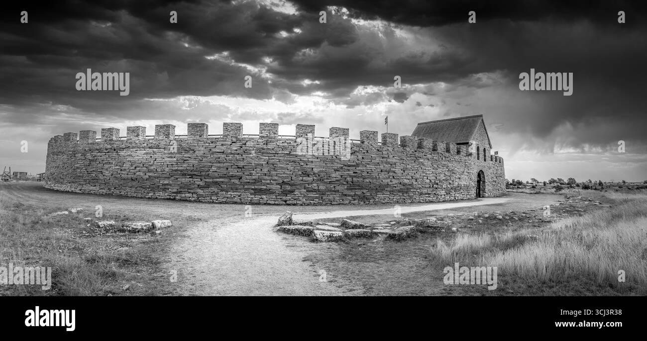Ancient stone ringfort Black and White Stock Photos & Images - Alamy