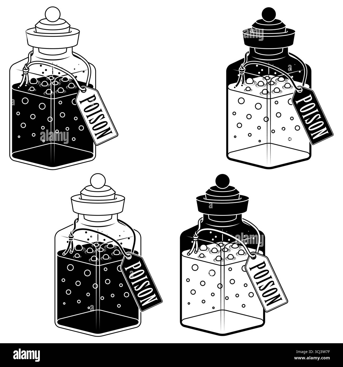 Potion label Black and White Stock Photos & Images - Alamy