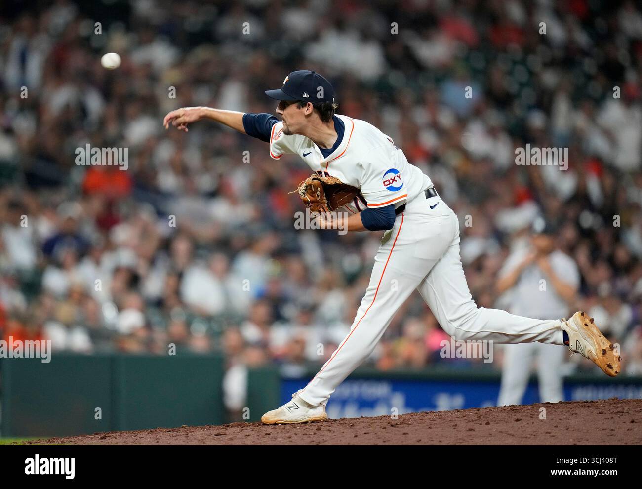 Houston Astros relief pitcher Jayden Murray (70) makes his major league ...