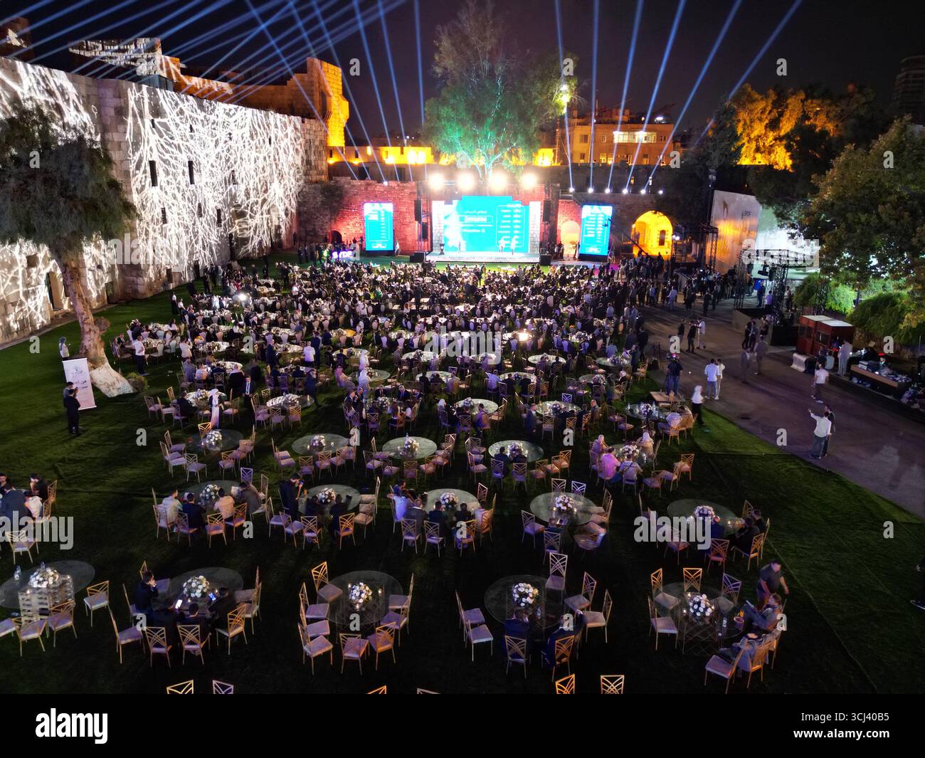 Damascus, Syria. 5th Sep, 2025. Light and stage performances ...