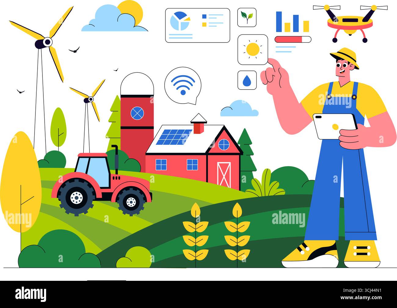 Greenhouse farming technology background Cut Out Stock Images ...