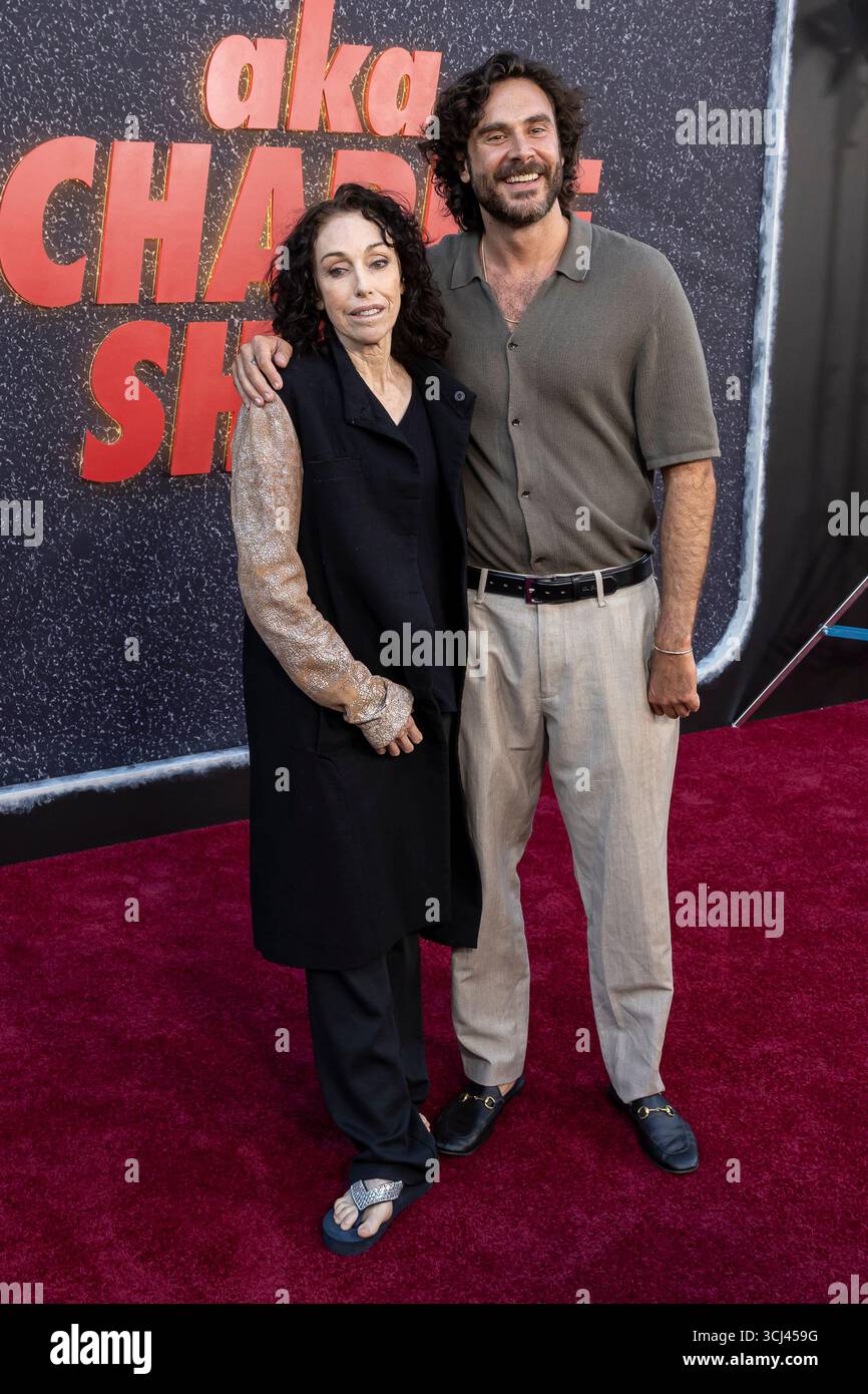 Heidi Fleiss and Andrew Renzi attend the arrivals of Netflix’s “aka CHARLIE SHEEN” World ...