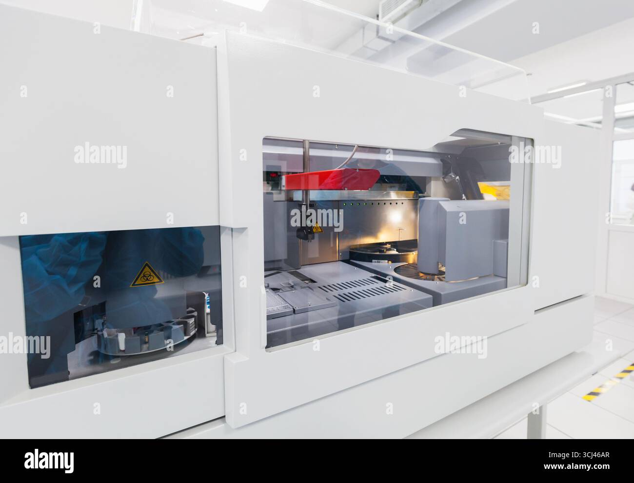 Automatic analyse system mounted in clinical laboratory. Blood bank ...